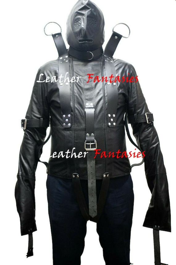 Genuine Leather Bondage Straitjacket Bdsm Suspension Roleplay Etsy