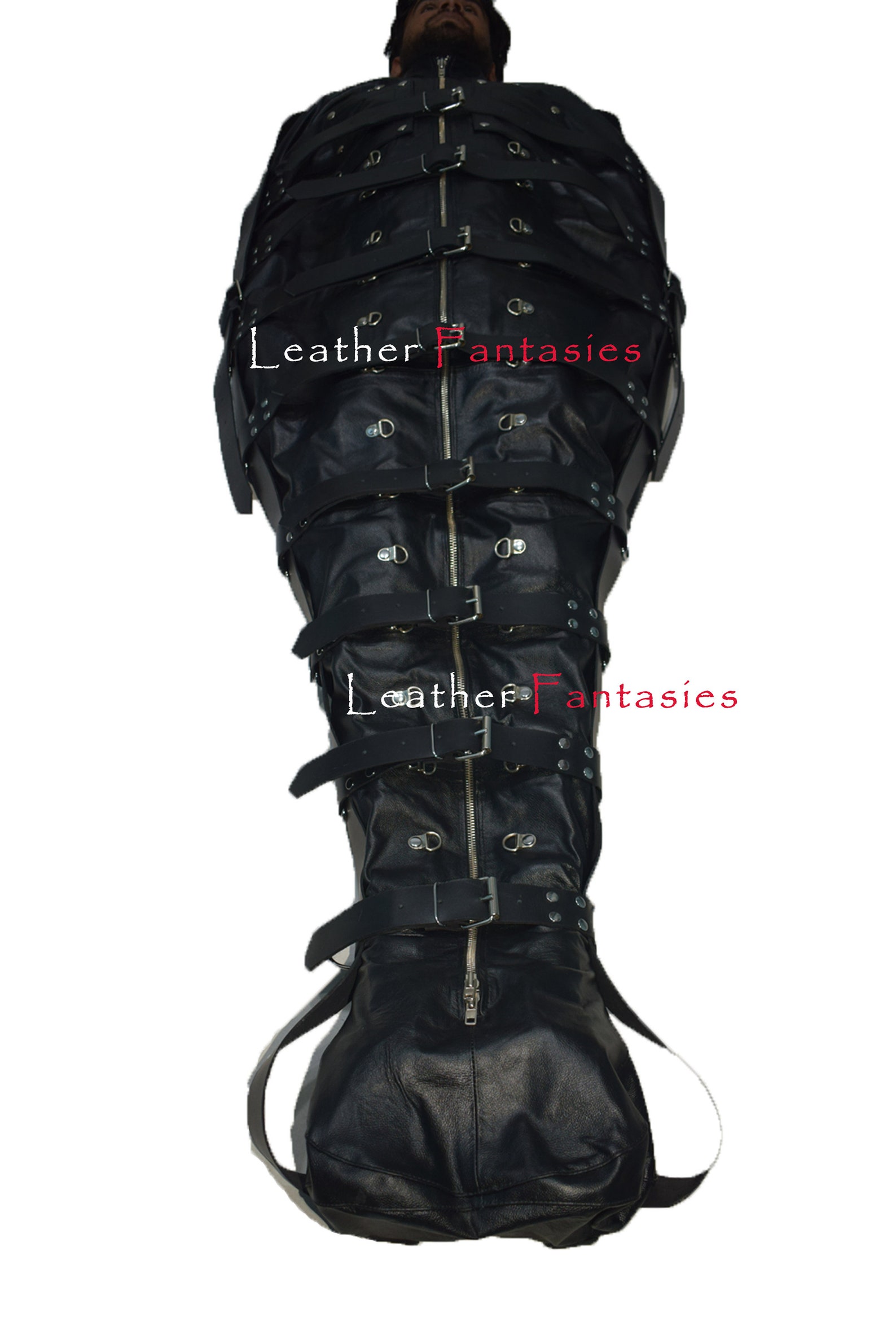 Real Leather Sleep Sack Body Bag Black Genuine Leather Bondage Etsy