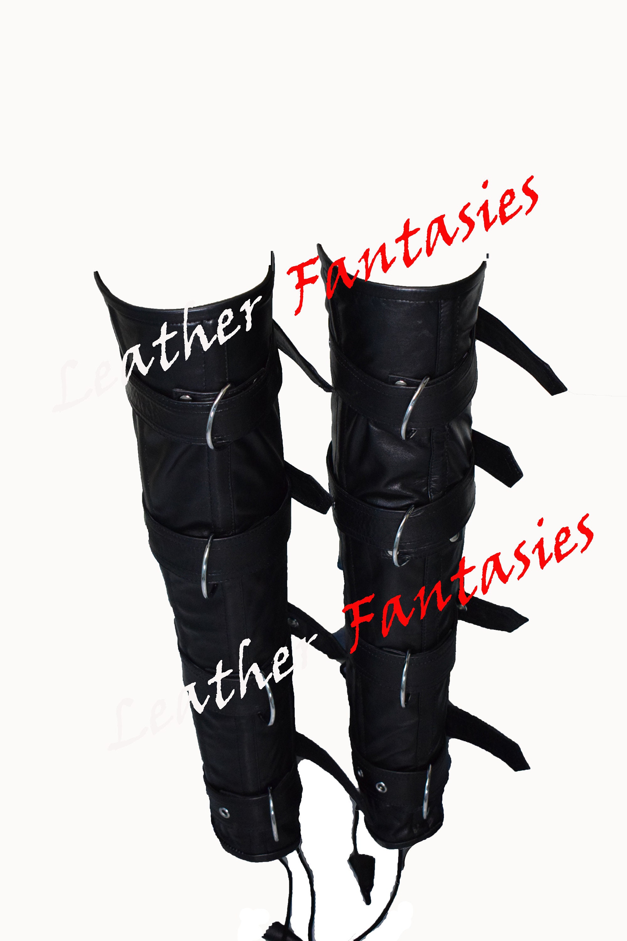 Genuine Black Leather Arm And Leg Binders 4 Piece Heavy Duty Etsy Uk