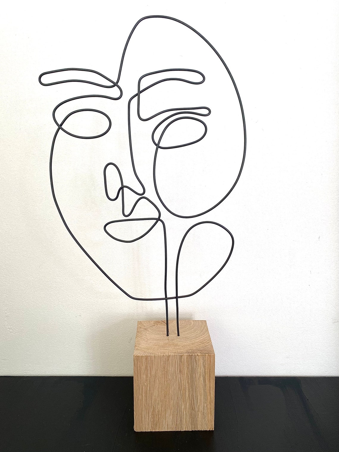 TOTEM lll wire face sculpture | Etsy