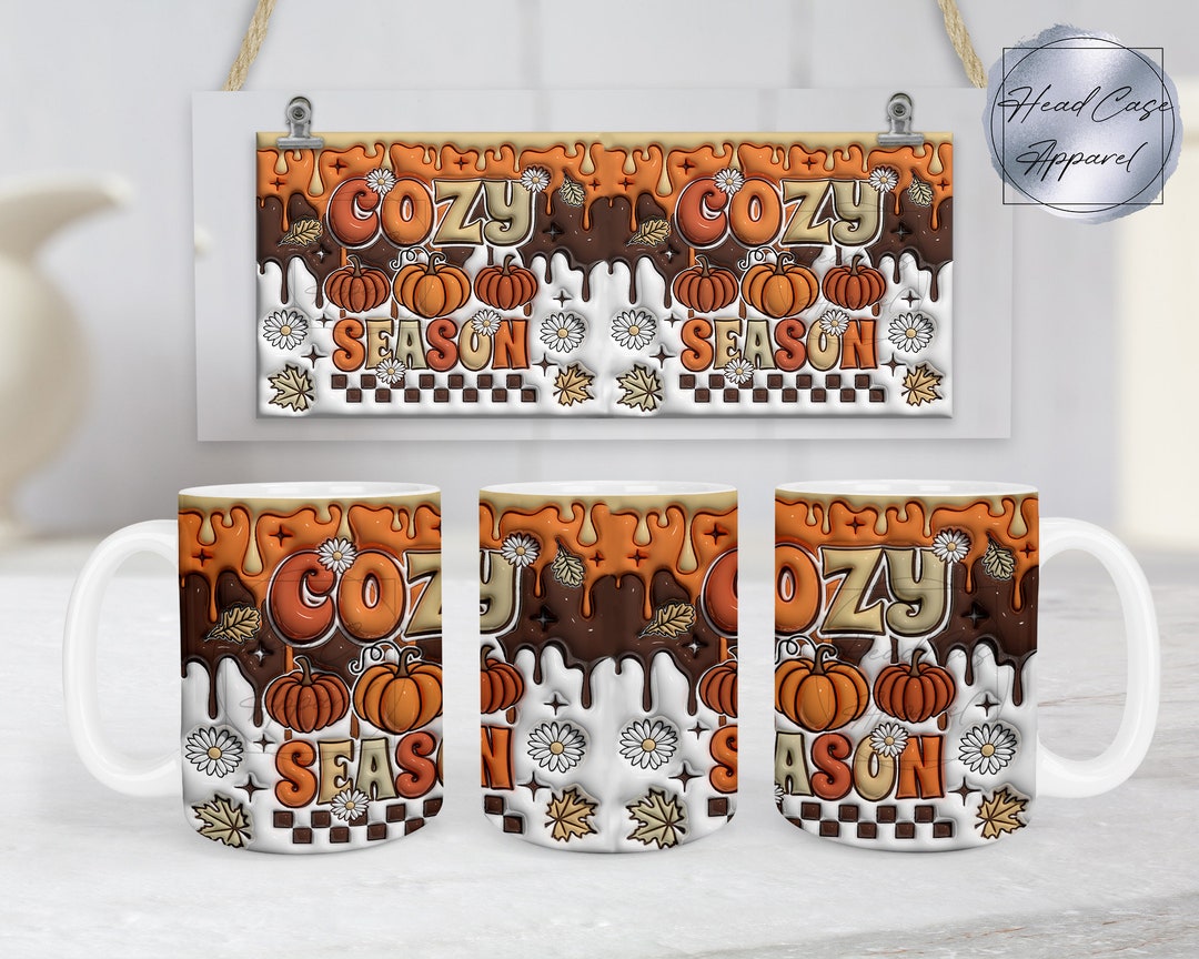 Cozy Season Full Wrap Coffee Mug Fall Coffee Cup Autumn - Etsy