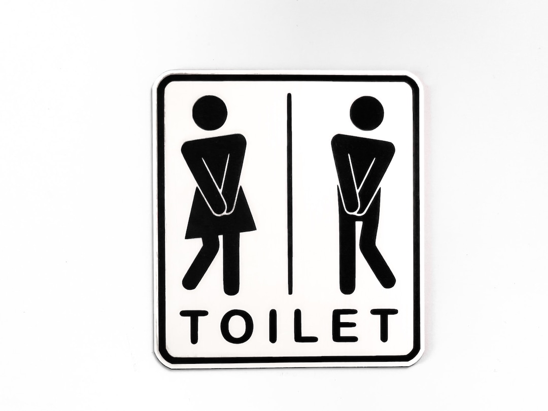 Toilet Sign - WC Door Symbol / Bathroom/ Gender Restroom / Toilets ...