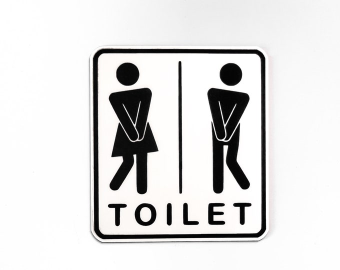 Toilet Sign WC Door Symbol / Bathroom/ Gender Restroom / Toilets Signs ...