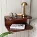 Floating Nightstand With Led Light, Wooden Nightstand, Floating Bedside ...