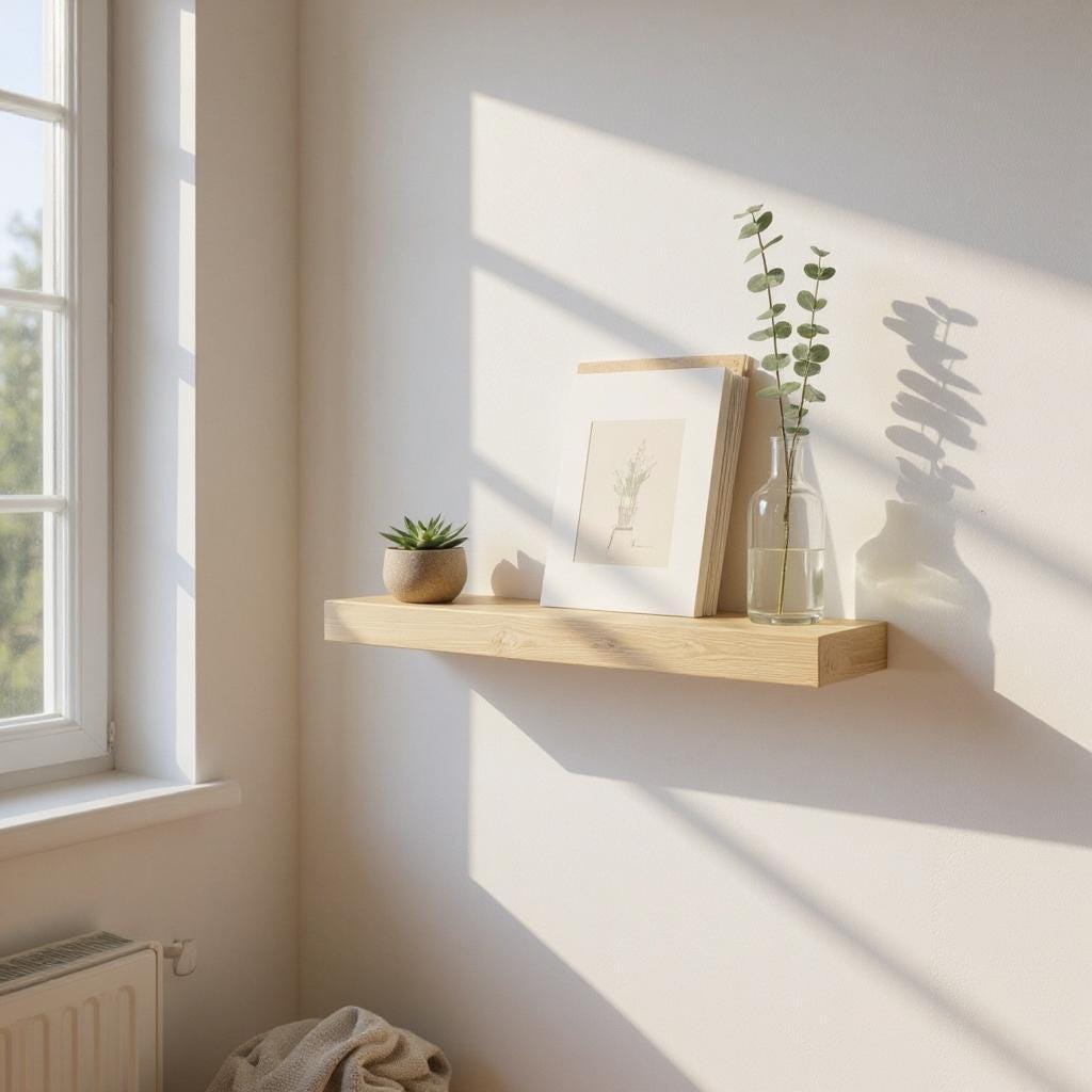 Rustic Spruce Floating Shelf: 3" Thick Farmhouse Wall Ledge - Etsy