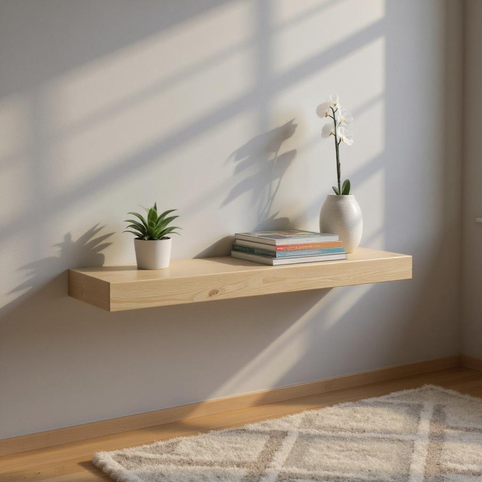 Rustic Spruce Floating Shelf: 3" Thick Farmhouse Wall Ledge - Etsy