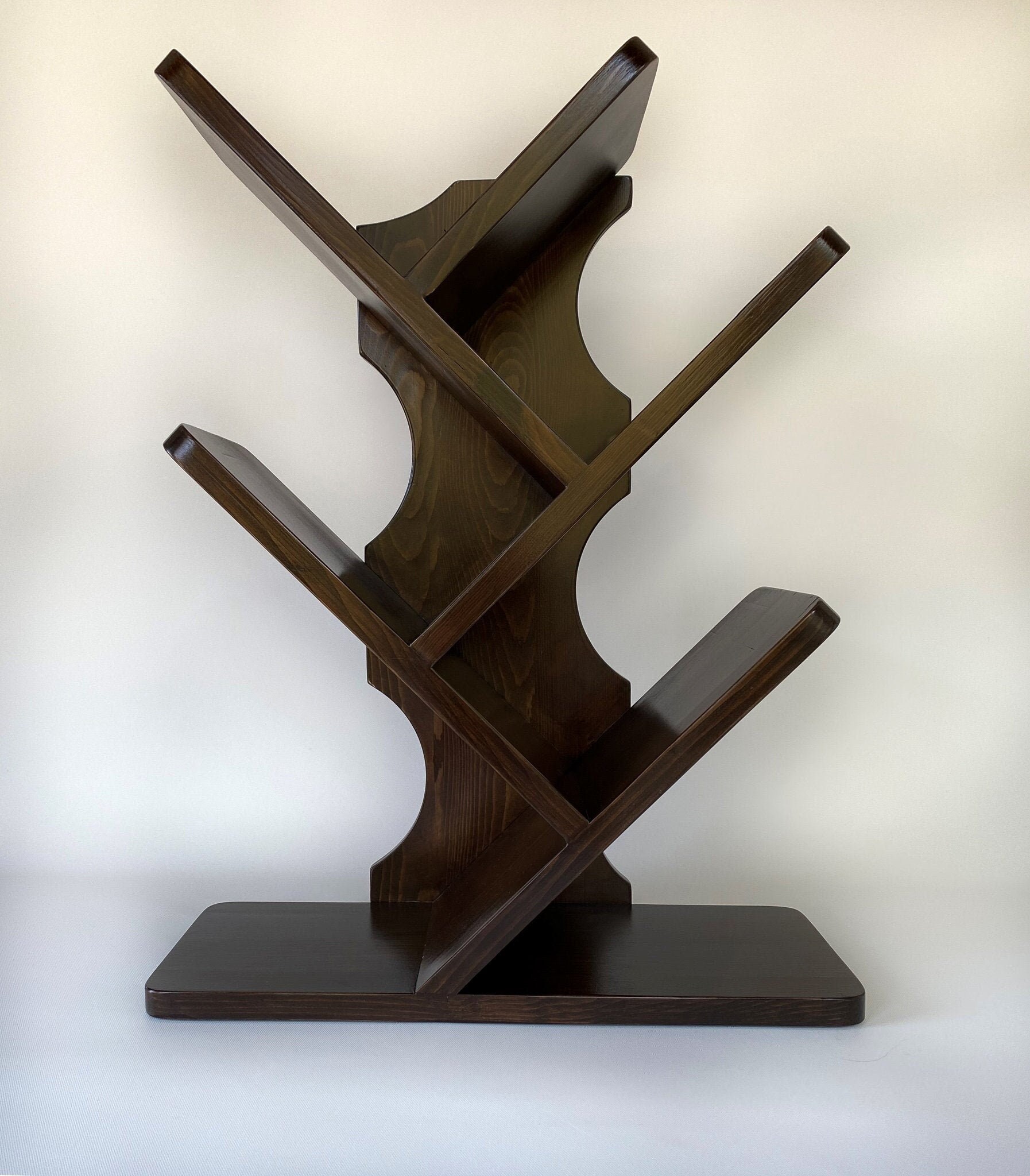 Wooden Tree Bookcase, Tree Bookshelf, Decorative Library, Handmade ...