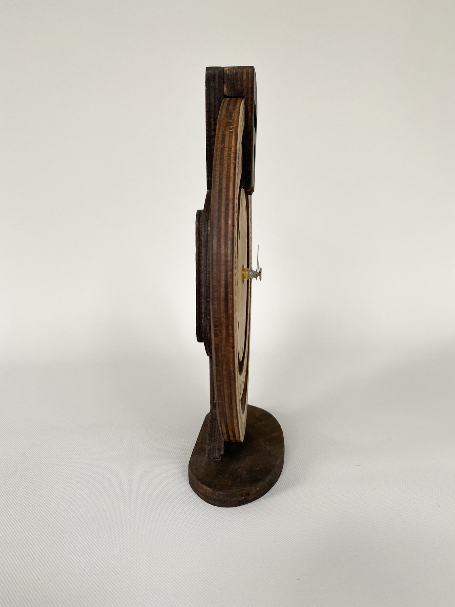 Wooden Desktop Calendar Clock Natural Wood Table Clock - Etsy