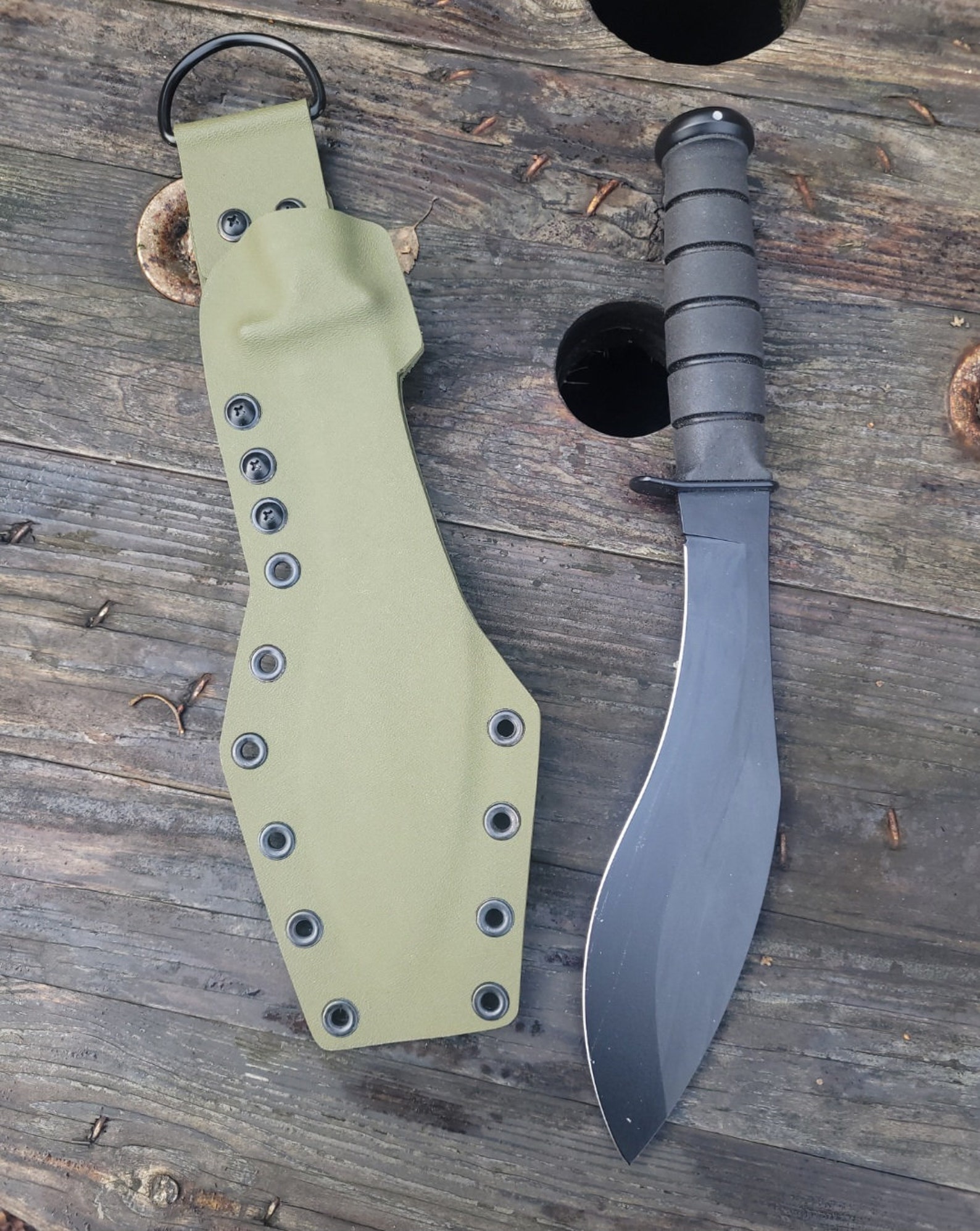 Custom Kydex Sheath for KA BAR Combat Kukhri. Sheath Only. Bushcraft ...