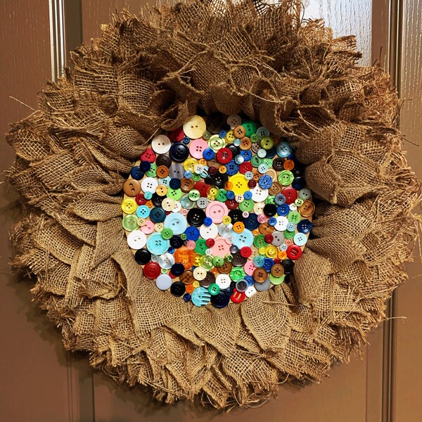 Button Wreath - Etsy
