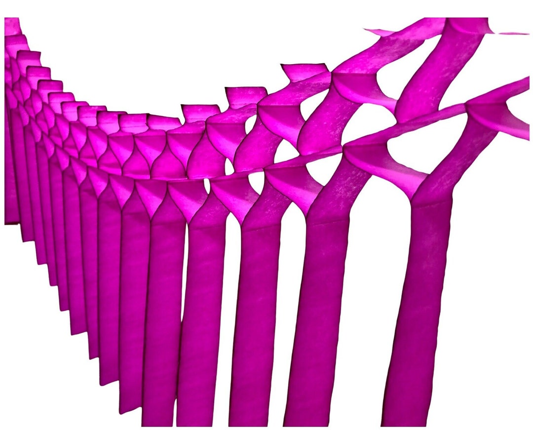 3.6m 12 Feet Cerise Paper Streamer Garland Decoration - Etsy