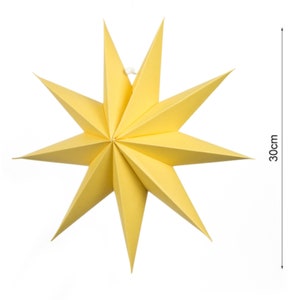 30cm Paper Stars, 30cm Hanging Star Decoration, 9 Pointed Paper Star - Etsy