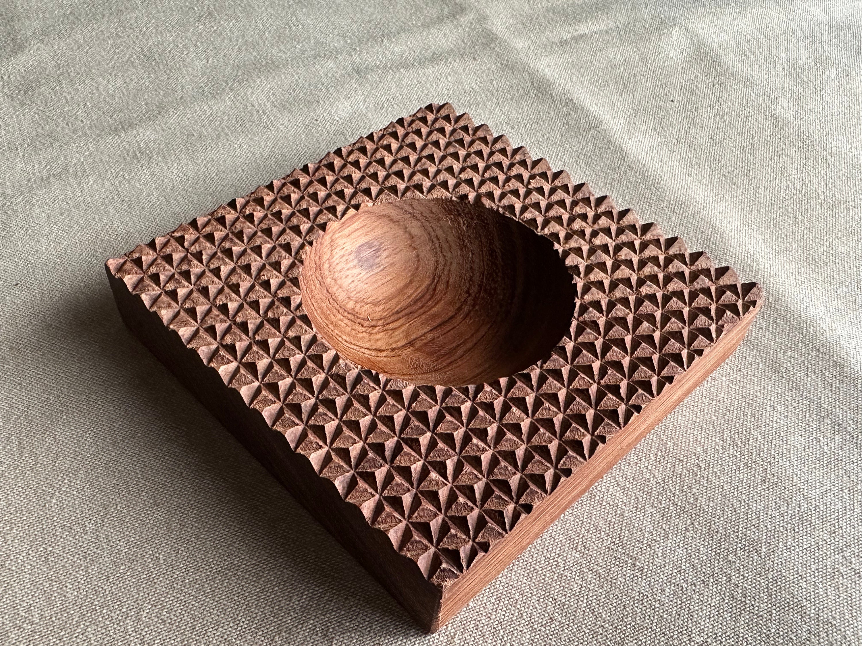 Ravioli Mold PYRAMIDS – Bubinga – L601BU, Wooden Ravioli Mold, Handmade ...