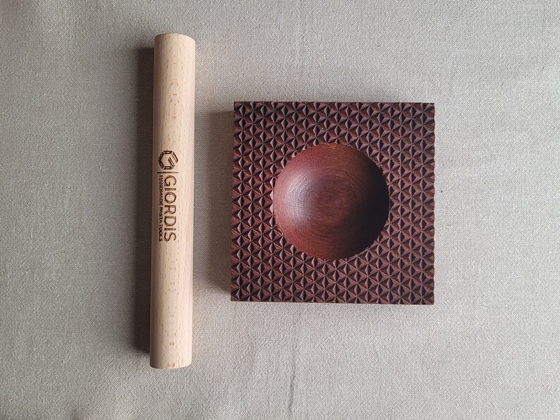 Ravioli Mold PYRAMIDS Sapele L601SA, Wooden Ravioli Mold, Handmade ...