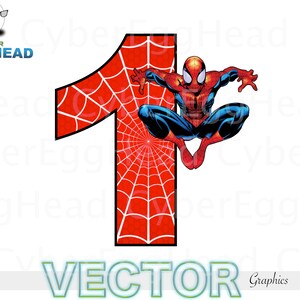 Spider-man 0-9 Numbers Font SVG | Numbers Spider-man SVG | Birthday ...