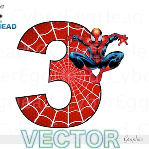 Spider-man 0-9 Numbers Font SVG | Numbers Spider-man SVG | Birthday ...