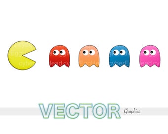 Pac Man Svg | Etsy