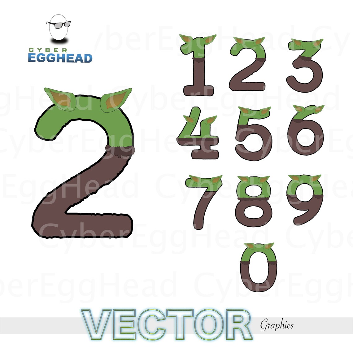 0-9 Numbers SVG Numbers Baby Yoda SVG Birthday Inspired - Etsy