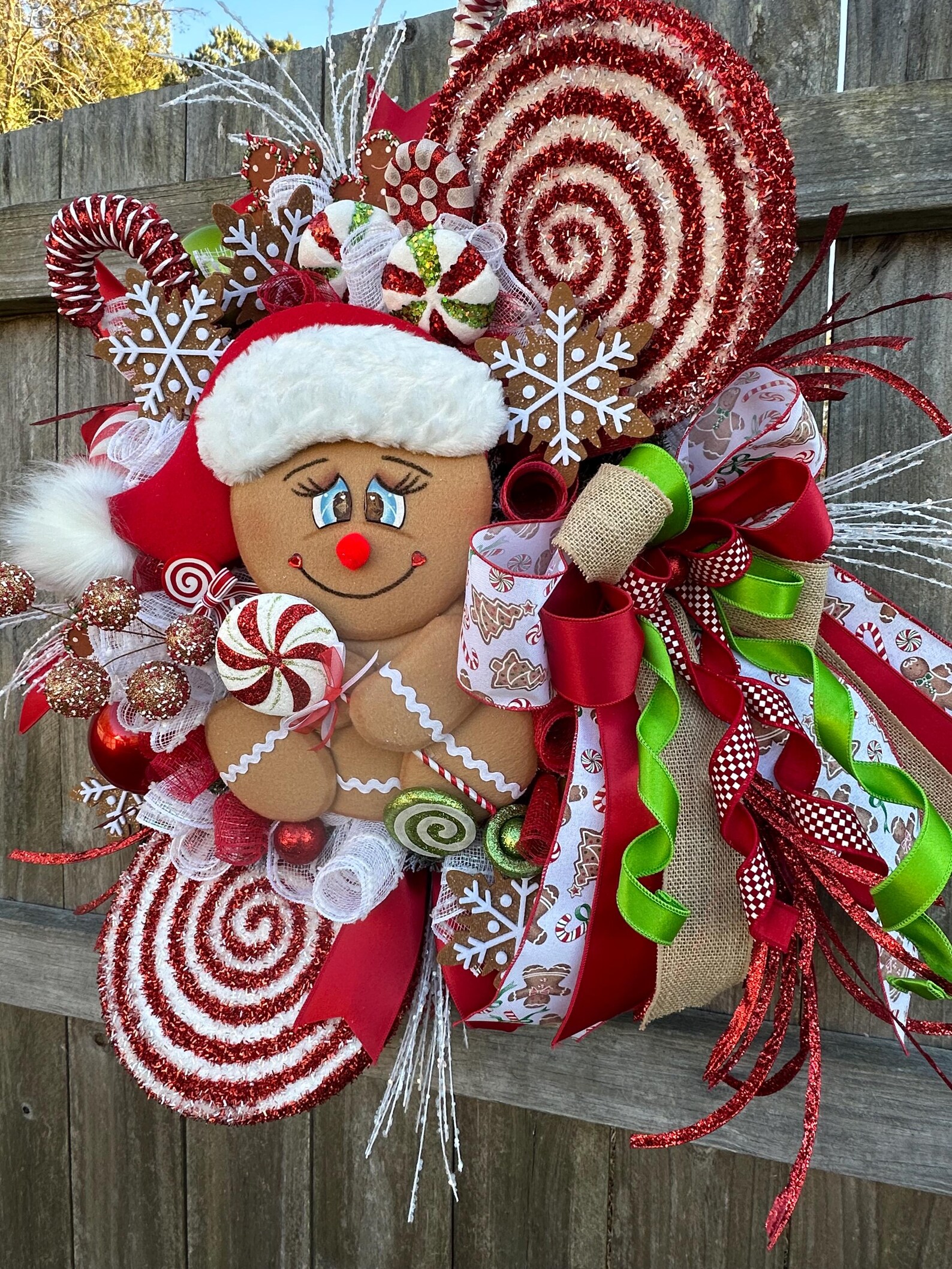 Gingerbread Wreath; Gingee Wreath; Christmas Gingerbread Wreath ...