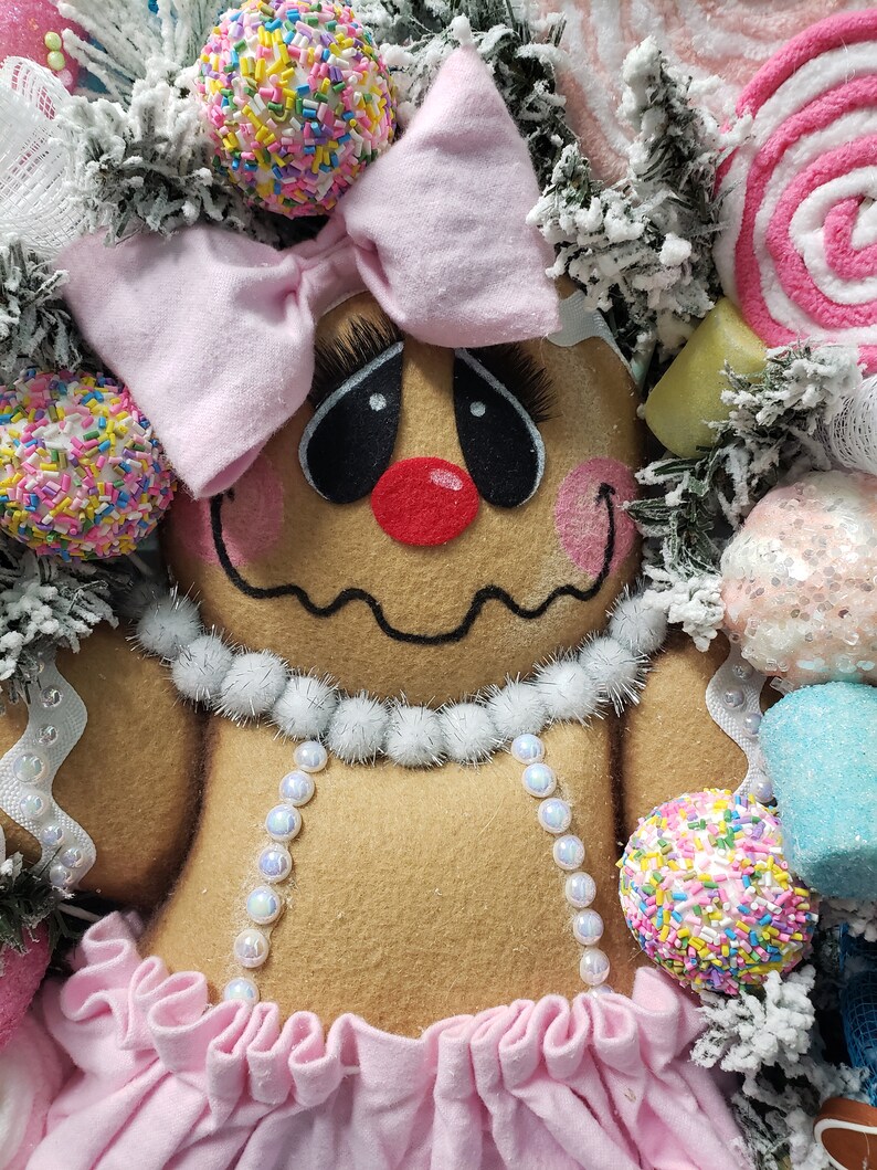 Christmas Wreath, Christmas Gingerbread Wreath, Gingee-girl Wreath ...