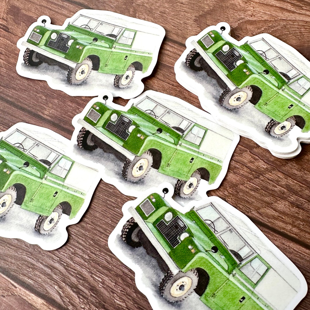 Land Rover Series 2 Stickers Watercolour Die Cut Stickers Car Farm 4 X ...