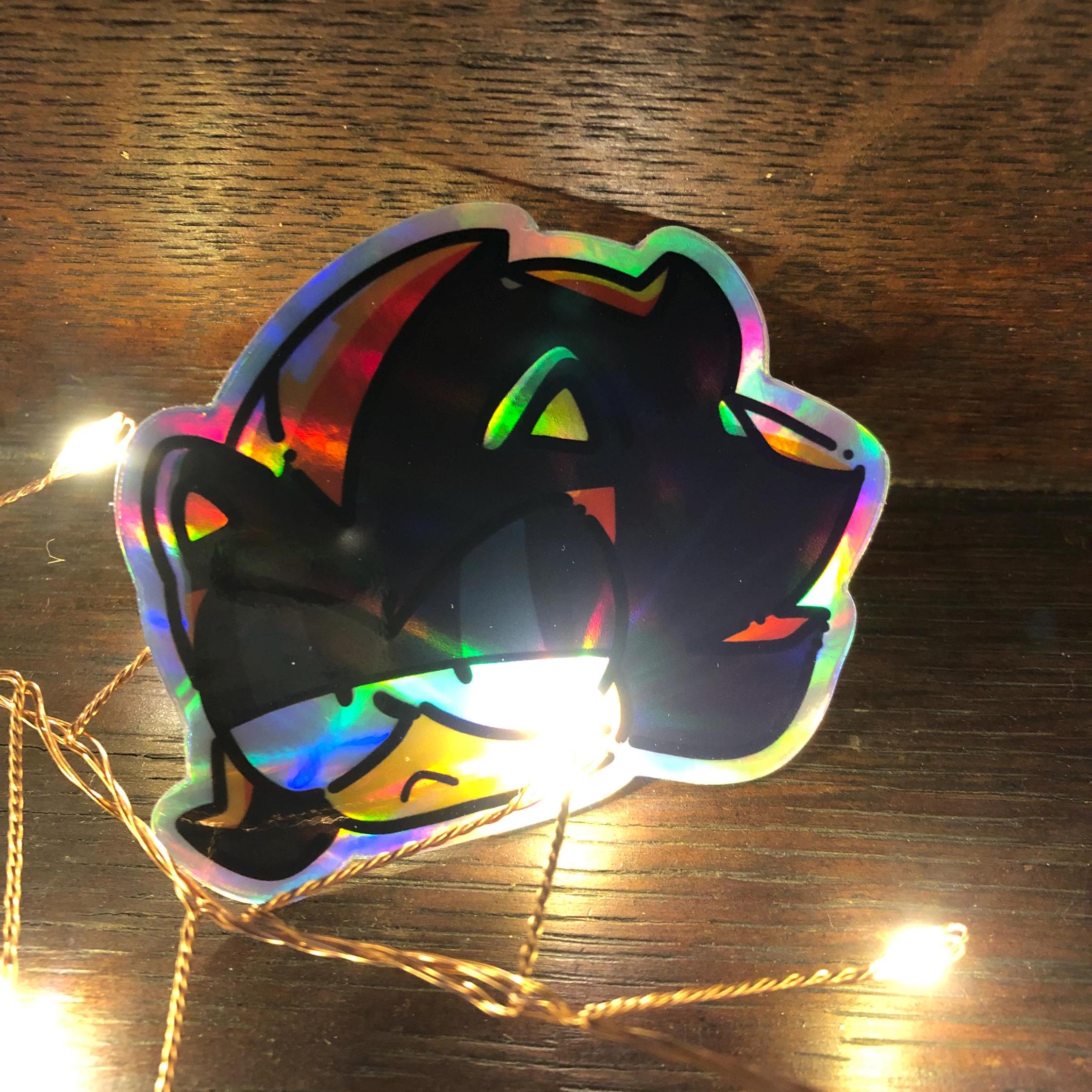 HOLOGRAPHIC SONIC +shadow STICKER - Etsy