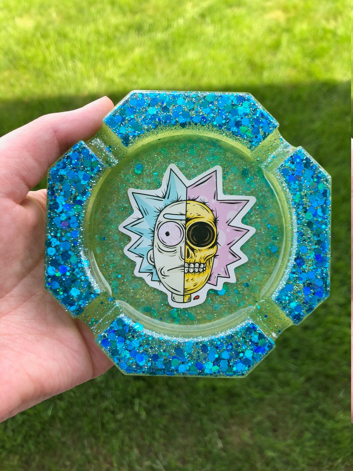 Rick And Morty Resin Ashtray Etsy