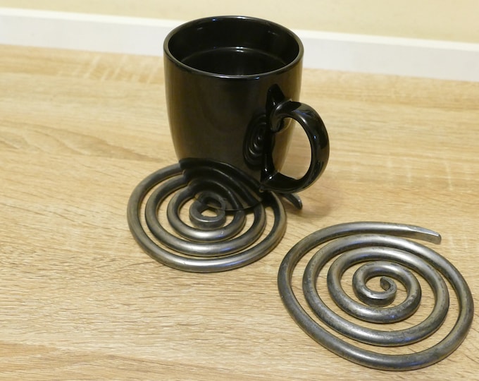 Spiral Drink Coasters - Hand Forged - Etsy