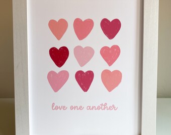 Love One Another Print, Wall Art, Love One Another Sign, Farmhouse Home ...
