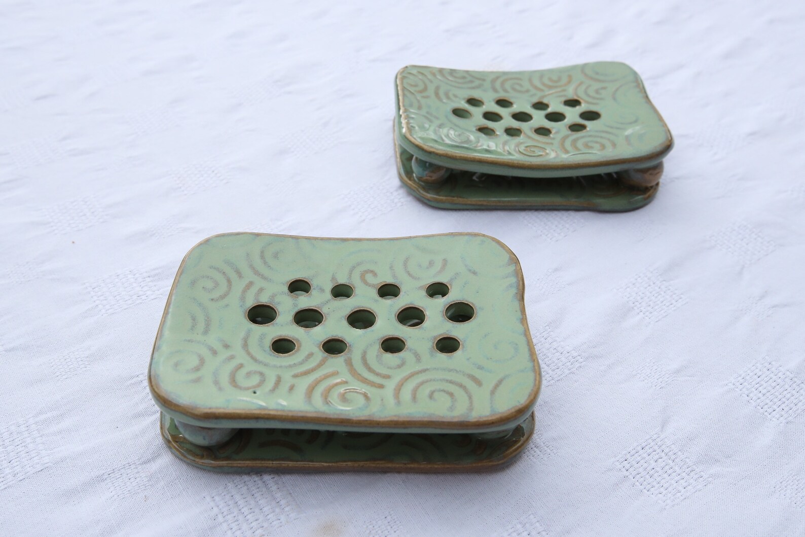 Handmade Ceramic Soap Dish With Tray Attached or - Etsy