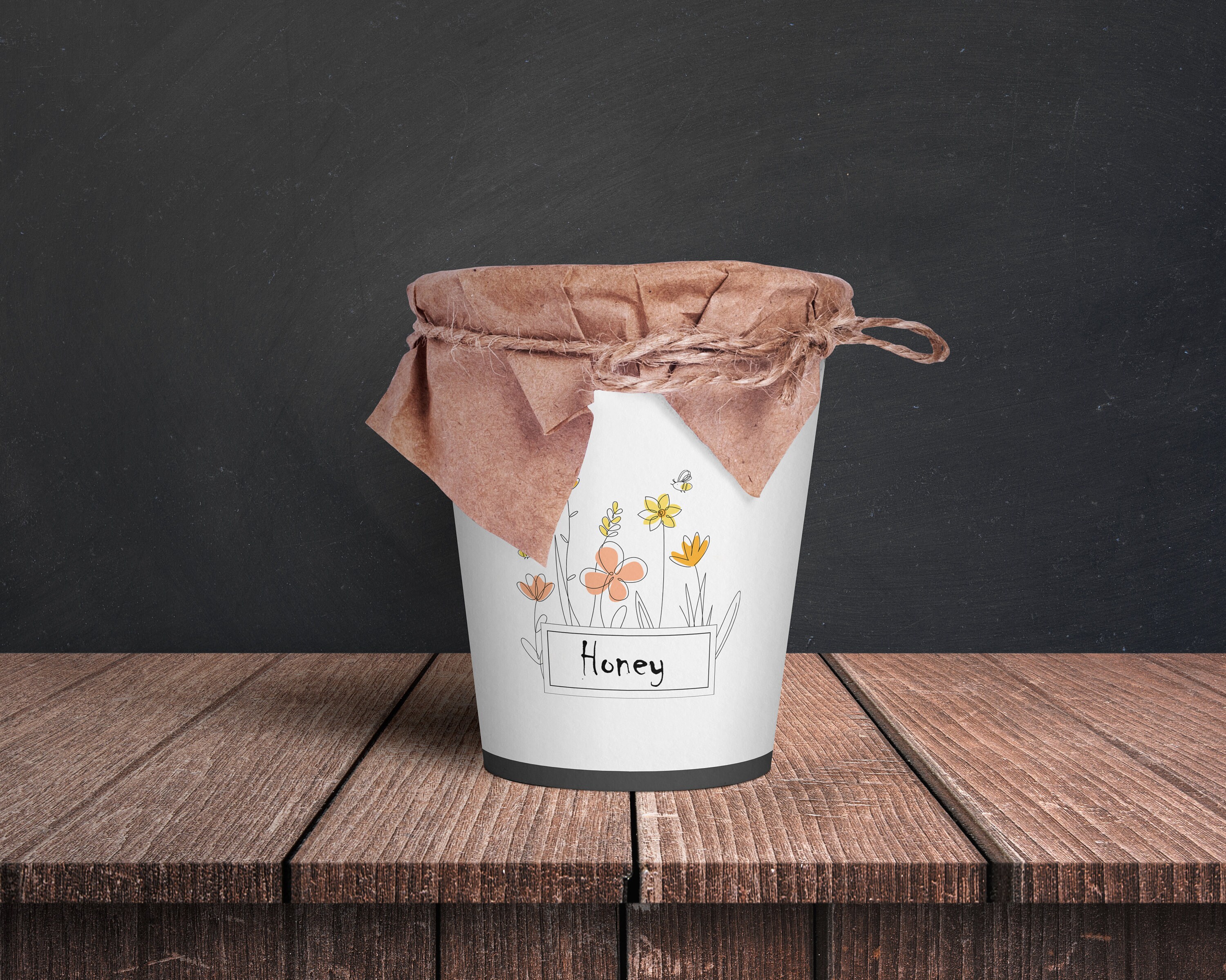 Rectangle Label Frame With Cute Honey Flowers and Bees. Beekeeping ...