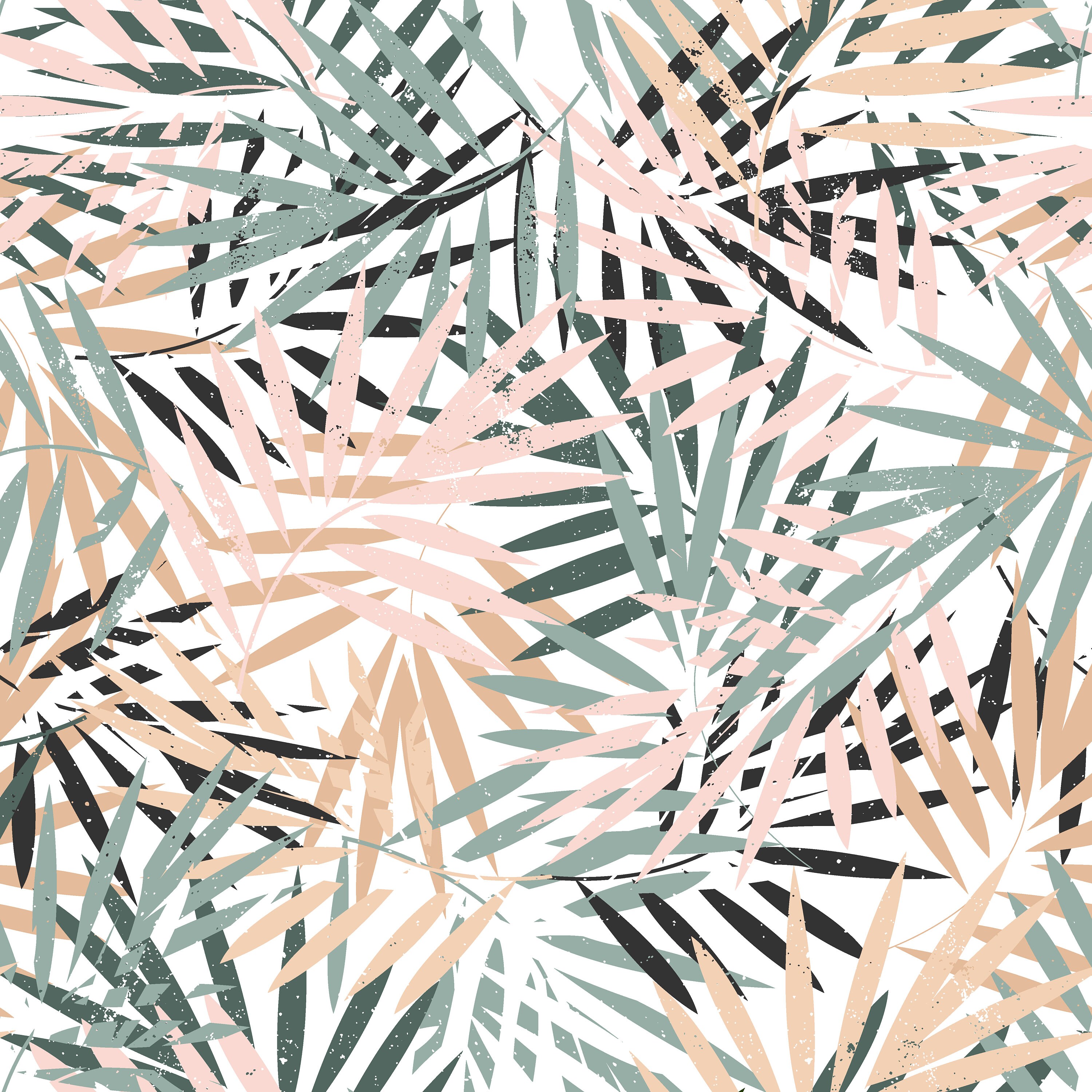 Tropical Leaves Seamless Pattern, Digital Illustration - Etsy