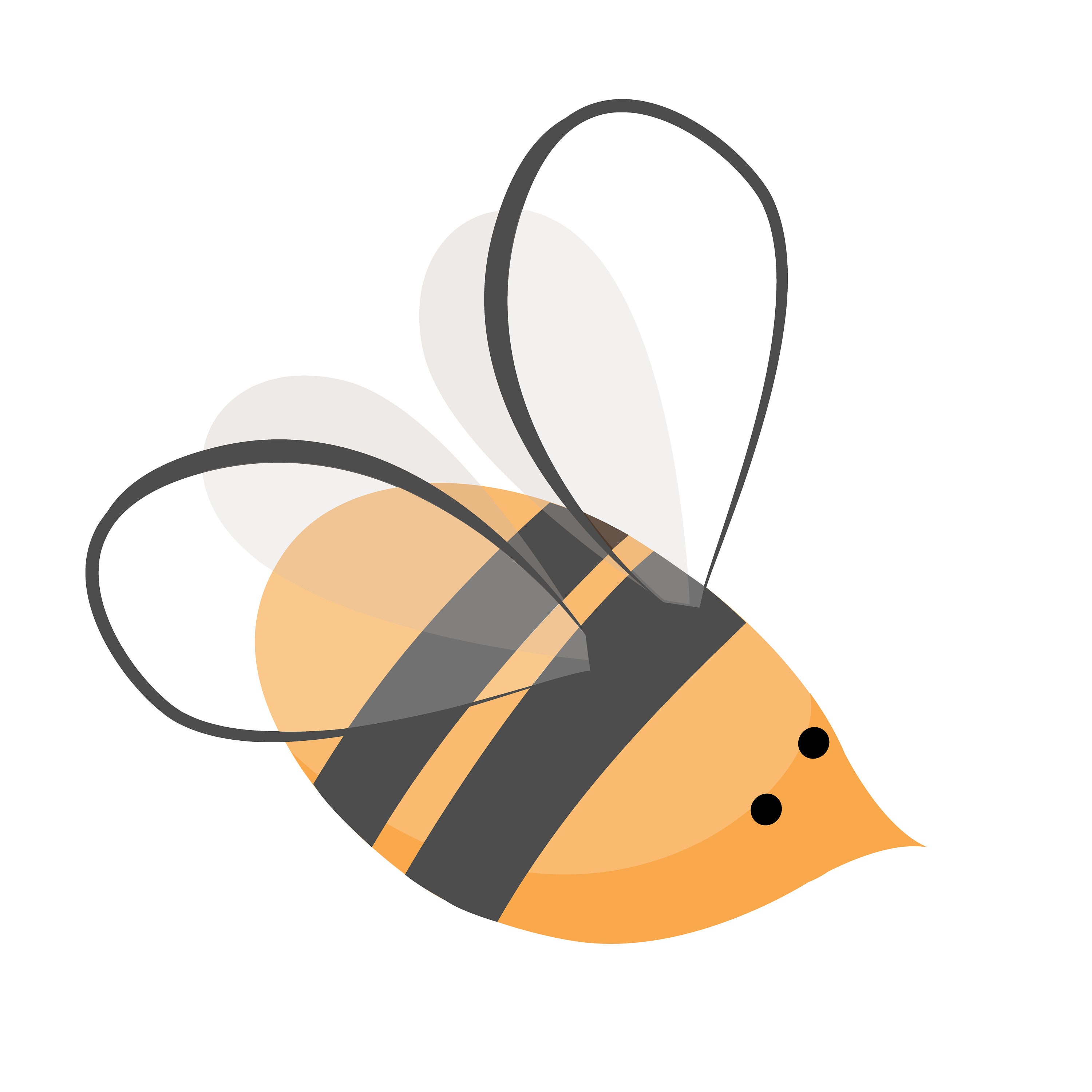 Bee Logo Desing in Cute Doodle Style. EPS, JPG, and PNG Files - Etsy
