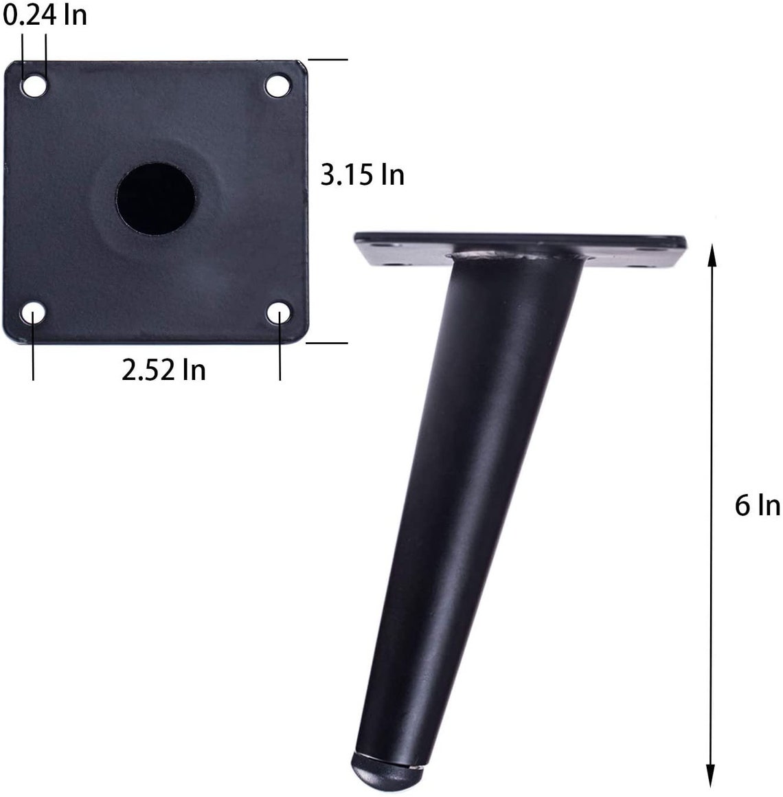 4x 6 Cabinet Metal Legs Kitchen Feet Black Furniture - Etsy