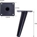 4x 6 Cabinet Metal Legs Kitchen Feet Black Furniture Foot for Furniture ...