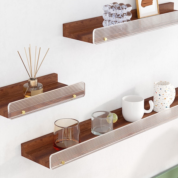Wood Wave Floating Shelf - Etsy