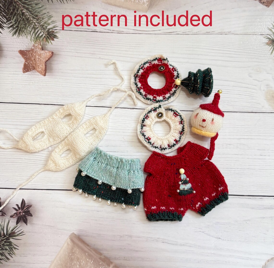 Teddy Christmas Outfit ( PDF Pattern) /doll Clothing/teddy Bear - Etsy