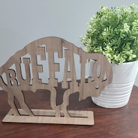 Buffalo SVG File – Laser Cut Buffalo Outline and Solid Buffalo Shape ...