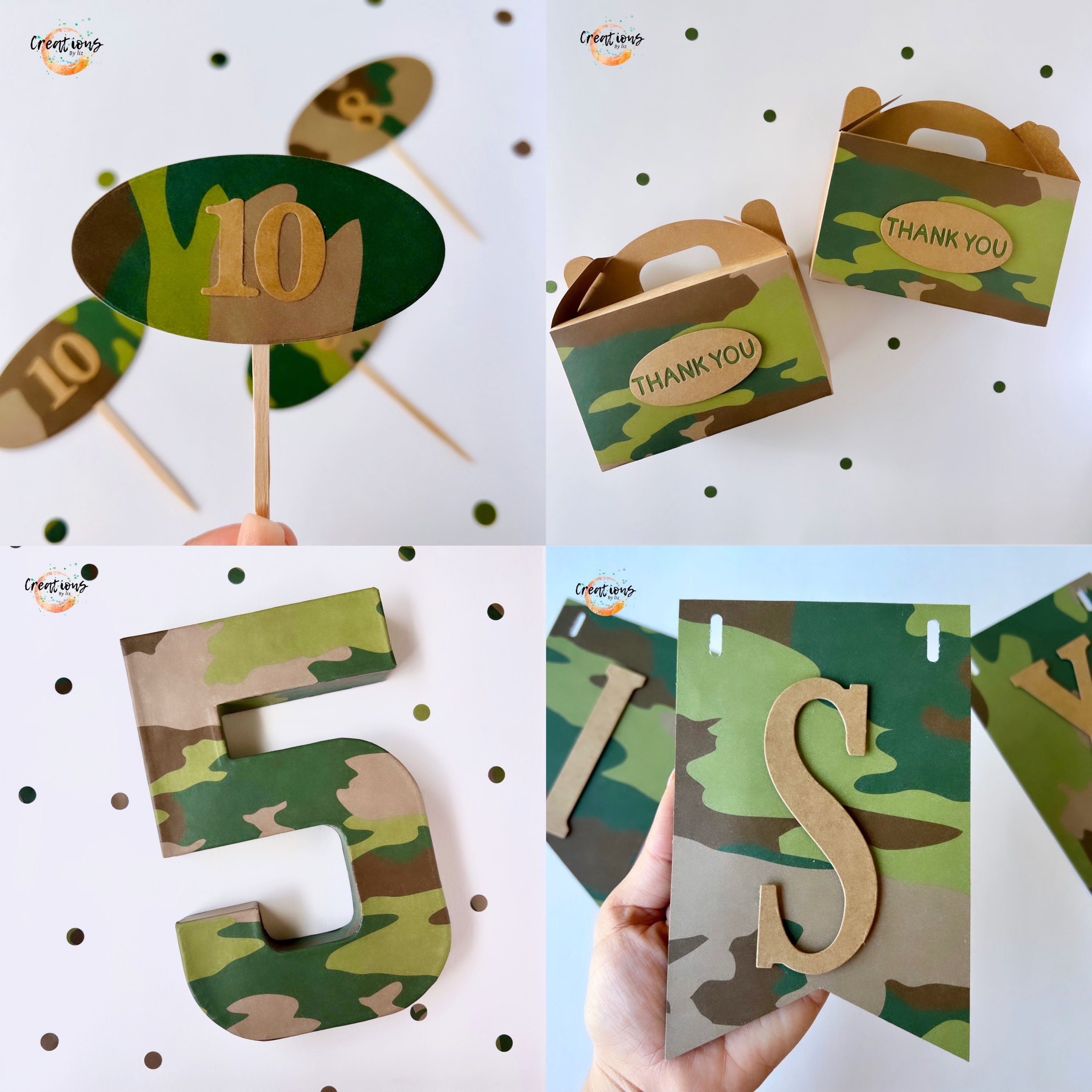 Camo Party Decor Camouflage Favor Box Camo Treats Box Camo - Etsy