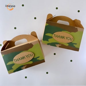 Camo Party Decor, Camouflage Favor Box, Camo Treats Box, Camo Birthday ...