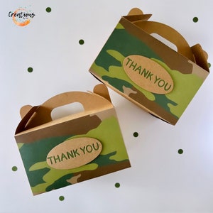 Camo Party Decor, Camouflage Favor Box, Camo Treats Box, Camo Birthday ...