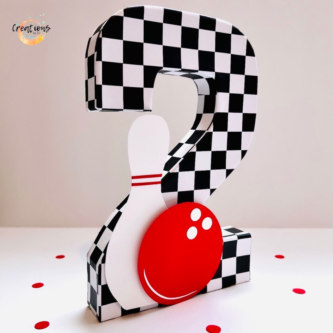 Bowling Party Decor, Bowling Birthday Centerpiece Photo Prop - Etsy