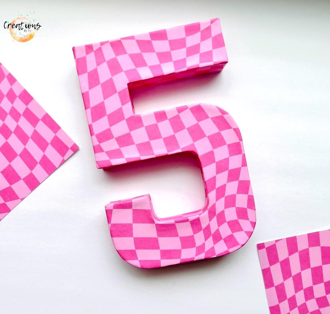 Pink Checkered, Preppy Party Decor, Preppy Birthday, Pink Checkered ...