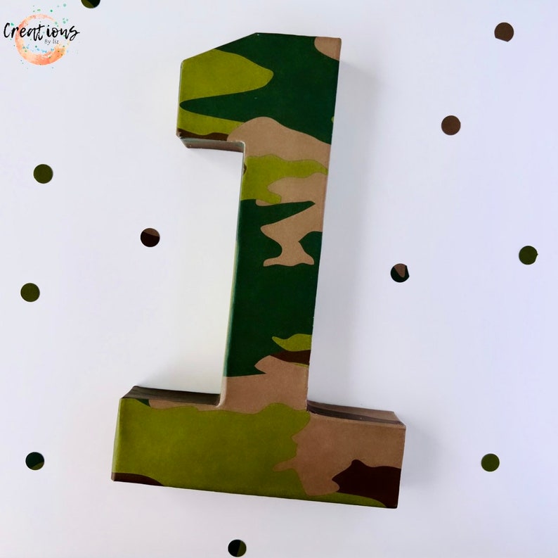 Camo Birthday Decor Camo Party Decor Camouflage 3D Letter - Etsy