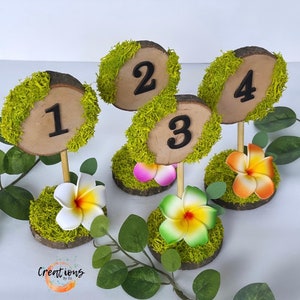 Hawaiian Party Decor, Hawaiian Table Numbers, Hawaiian Party Decor ...
