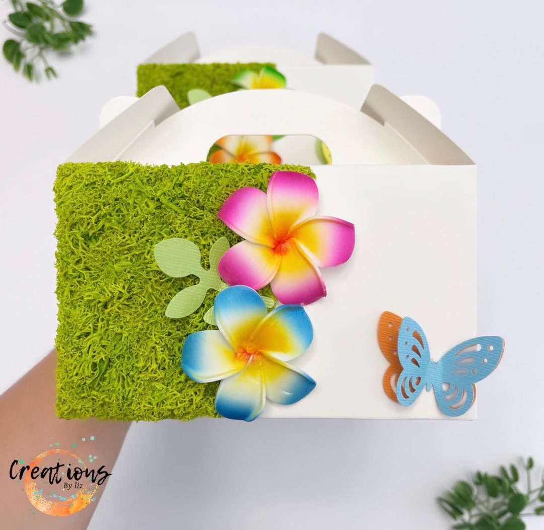 Hawaiian Party Favor Boxes, Hawaiian Treat Box, Tropical Favor Box ...