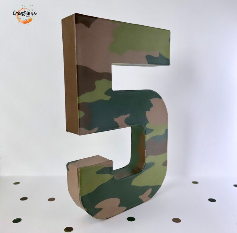 Camo Birthday Decor Camo Party Decor Camouflage 3D Letter - Etsy