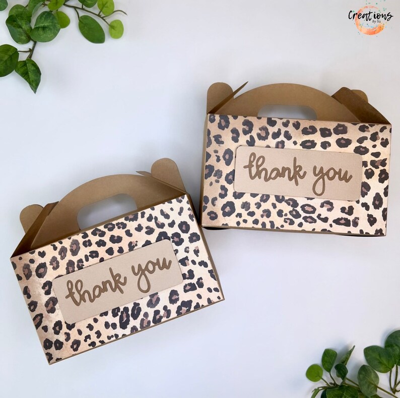 Cheetah Party Cheetah Favor Box Leopard Party Decor Leopard - Etsy