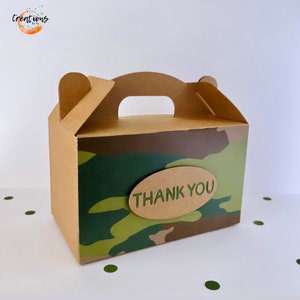Camo Party Decor, Camouflage Favor Box, Camo Treats Box, Camo Birthday ...