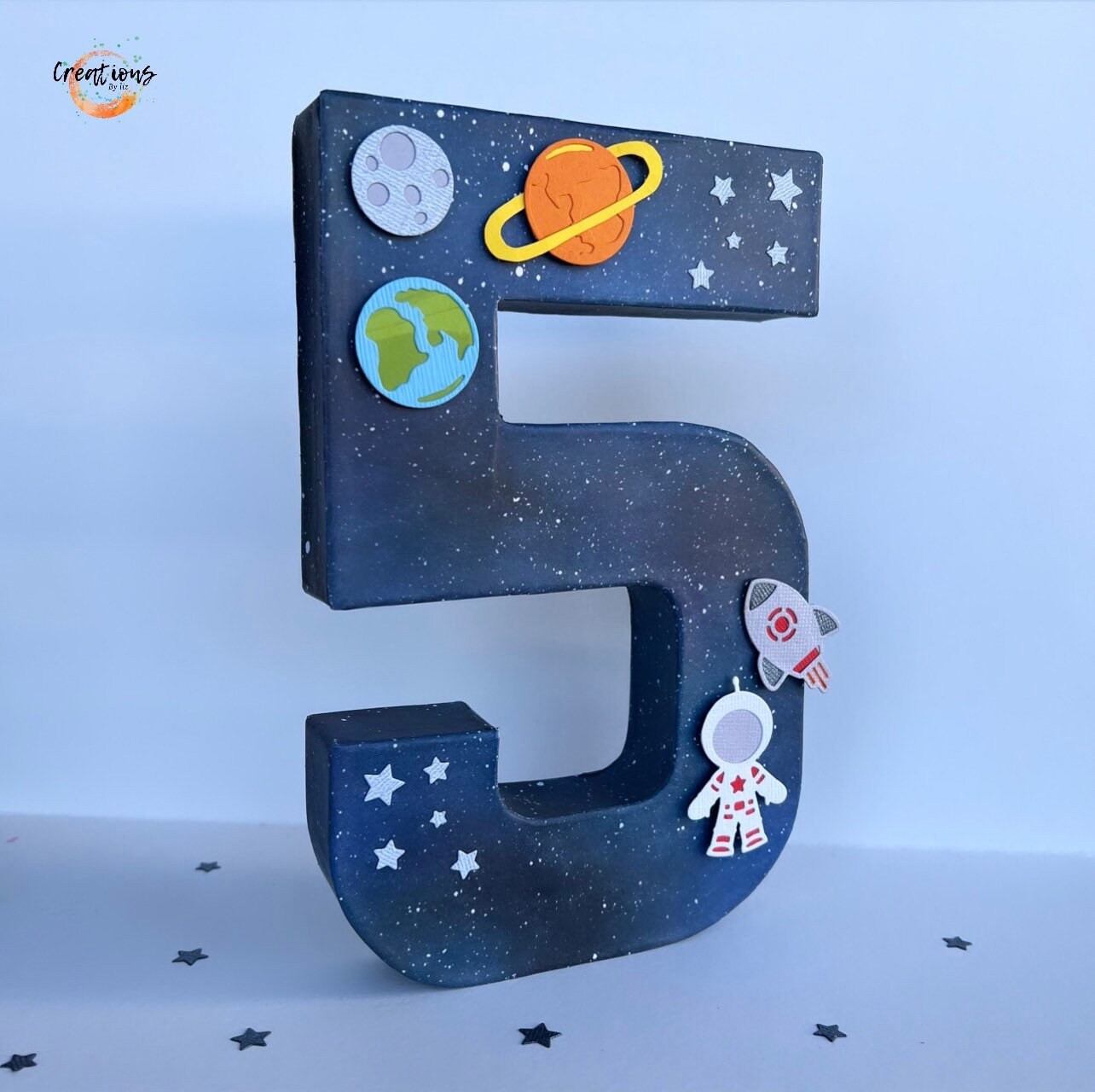 Astronaut Birthday, Outer Space Party Decor, 3D Number Photo Prop ...